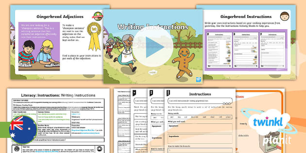 Year 2 The Gingerbread Man: Instructions Lesson 2