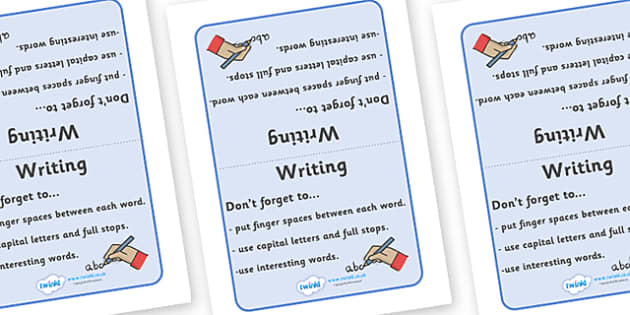 Writing Prompt Table Sign - Writing prompt, writing aid, table