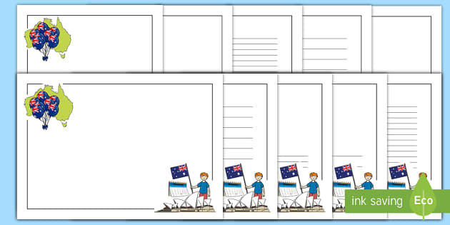 Australia Day Page Borders Landscape - australia, page borders