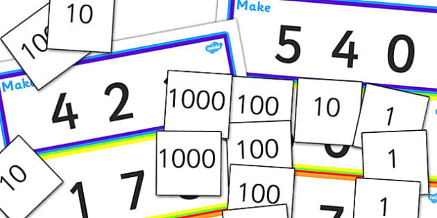 Place Value Number Building Activity (teacher made) - Twinkl