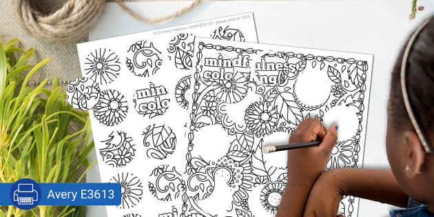 National Colouring Day - Mindfulness Colouring Sticker Activity