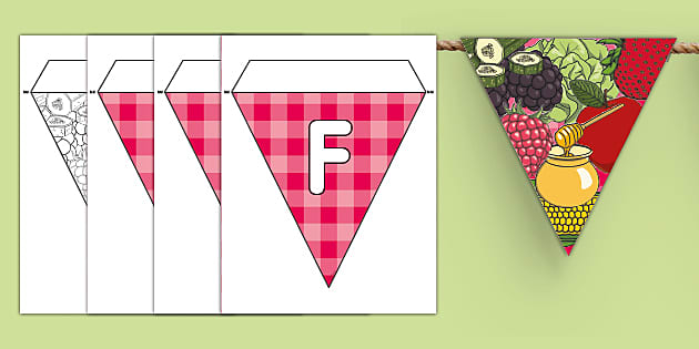 Farmer's Market Dramatic Play Bunting (Hecho por educadores)