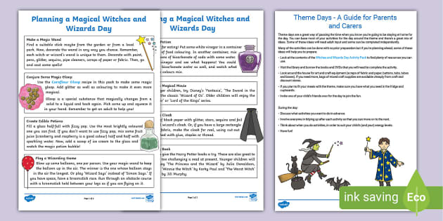 Witches and Wizards Day Worksheet / Worksheet (teacher made)