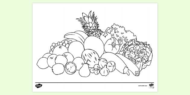 Healthy Eating Fruit And Veg Colouring Colouring Sheets Healthy Eating Fruit And Veg Colouring Colouring Sheets