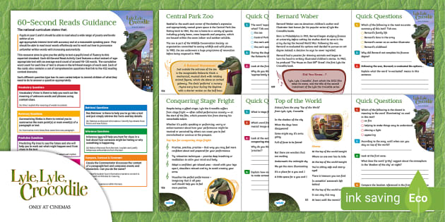 FREE! - Lyle, Lyle, Crocodile KS2 Reading Level Activity | Twinkl