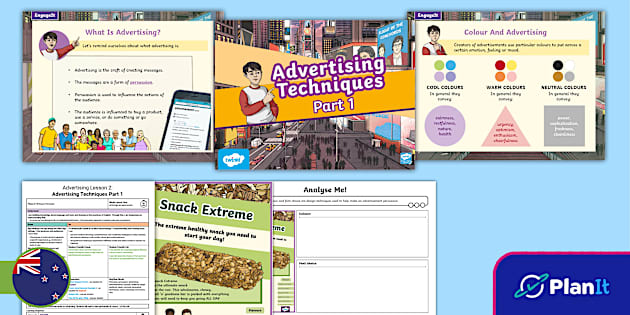 How do I teach the persuasive features in advertising?