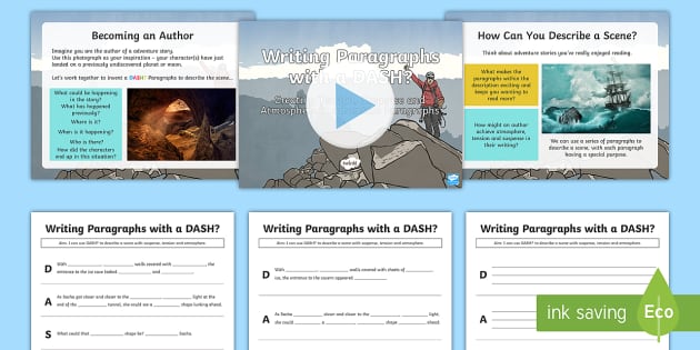 Writing Paragraphs with a DASH?: Creating Tension, Suspense and ...