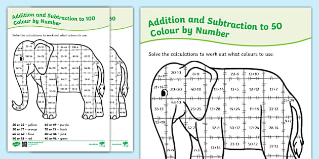 Elephant Colour by Number Activity | Primary Maths Resources