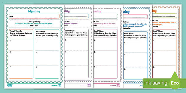 Weekly Wellbeing Journal Pack 5 (5–7) (Teacher-Made)