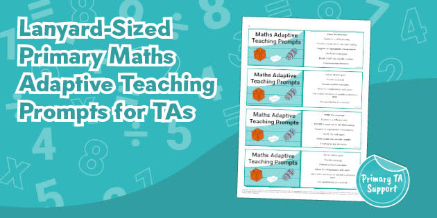 Lanyard-Sized Maths Adaptive Teaching Prompts