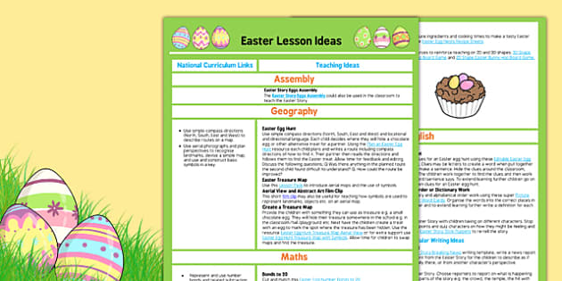 Easter Lessons Ideas (teacher made) - Twinkl
