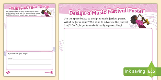 Design a Music Festival Poster (teacher made) - Twinkl