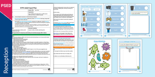 EYFS PSED Germ Hunt Adult Input Plan and Resource Pack