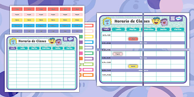 Regreso a clases - horario (teacher made) - Twinkl