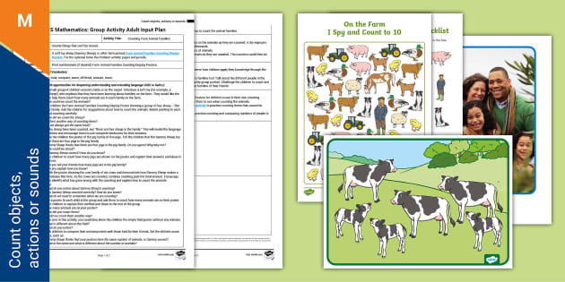 EYFS Maths: Counting Farm Animal Families Group Activity
