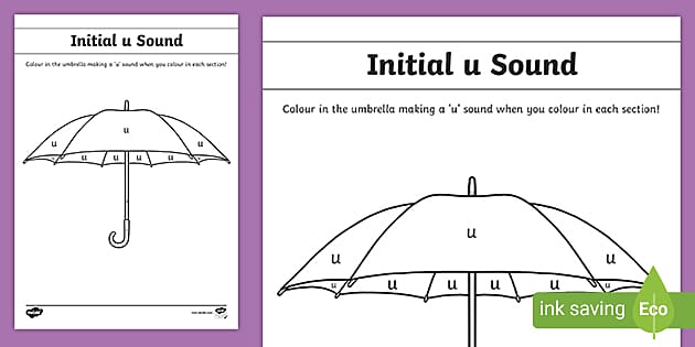 Initial u Sound Colouring Sheet (l'enseignant a fait)