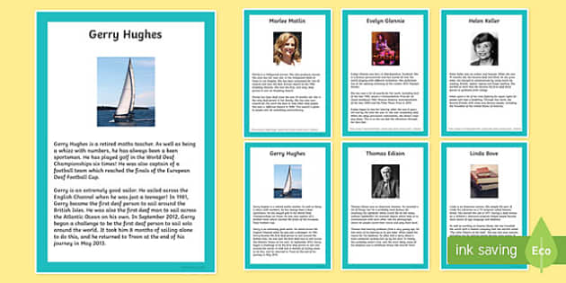 Deaf Awareness Famous People Fact File-Scottish