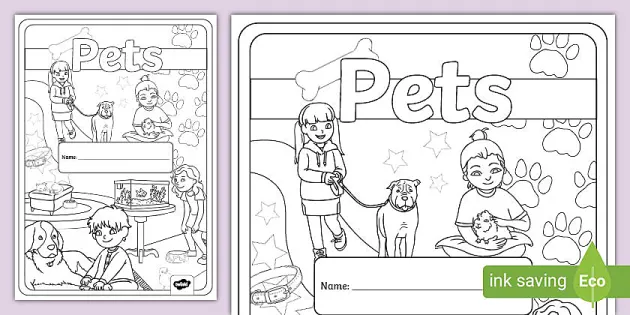 Cursive Pets Book Cover (teacher made) - Twinkl