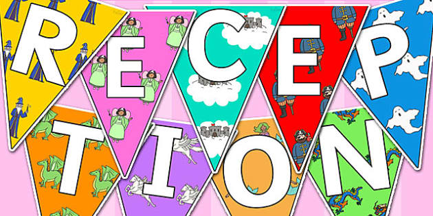 👉 Welcome to Reception Bunting Fantasy Themed - Twinkl