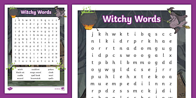 Witchy Word: Word Search (teacher made) - Twinkl