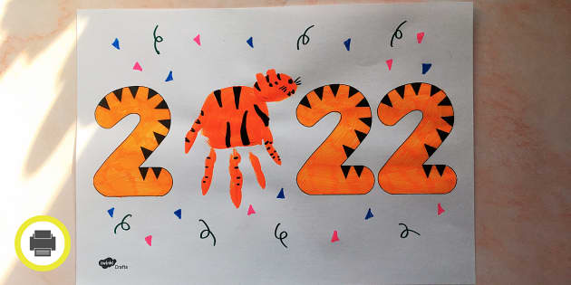 Tiger Handprint Activity for The Year of the Tiger 2022