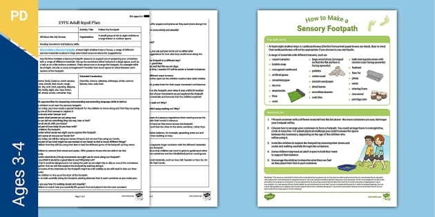 EYFS Follow the Footpath Adult Input Plan and Resource Pack