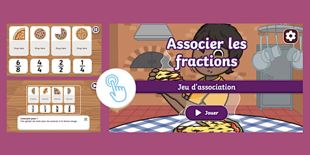 Jeu interactif : Associer les fractions