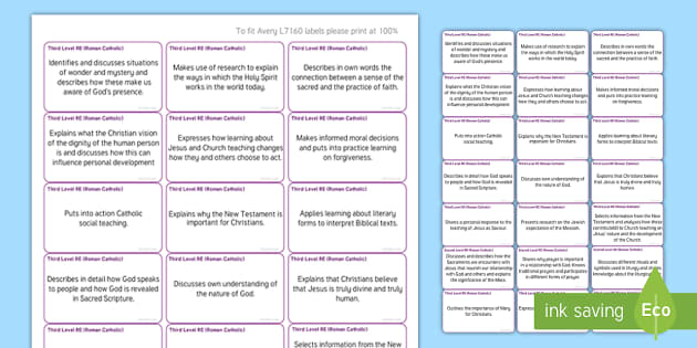 CfE Third Level Religious Education (Roman Catholic) Benchmark Assessment