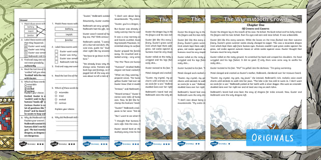 KS2 Fantasy Dragon Adventure Story Differentiated Reading Comprehension