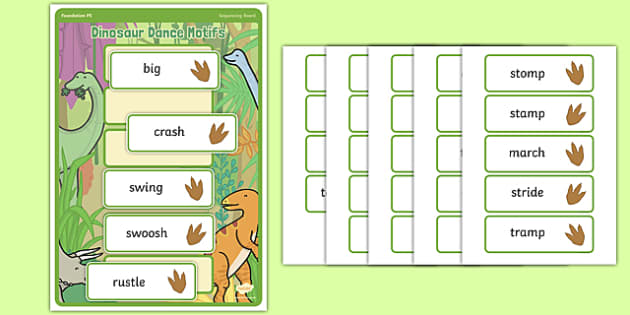 Dinosaur Dance Motif Sequencing Board (teacher made)
