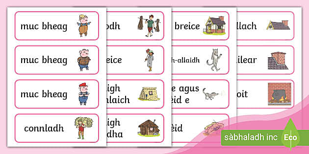 Na Trì Mucan Beaga - Cairtean-facail (Teacher-Made)