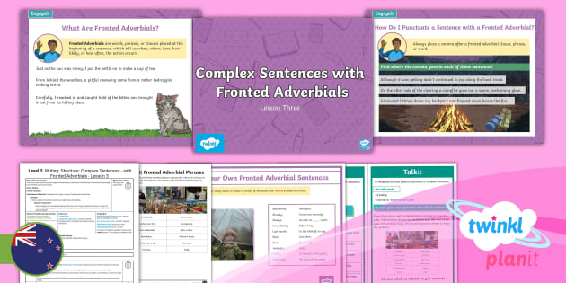 Level 3 Writing: Structure - Complex Sentences with Fronted Adverbials