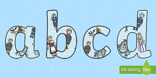 The Snow Queen Story Lowercase Bulletin Board Lettering
