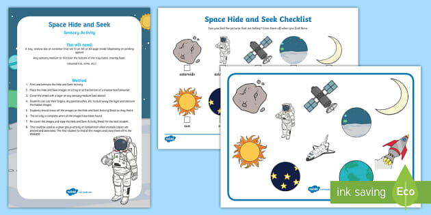 Space 'Hide and Seek' Sensory Activity (Teacher-Made)