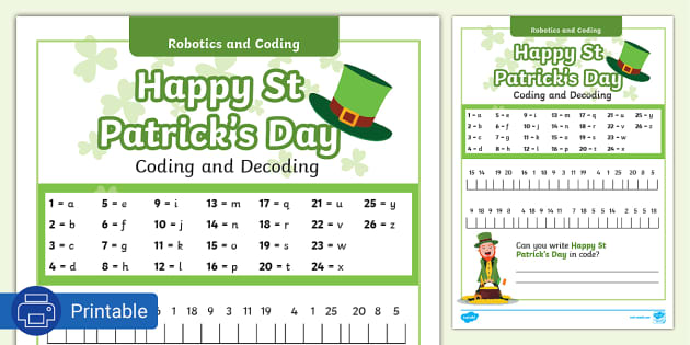 Grade 3 St Patrick's Day Encoding and Decoding - Twinkl