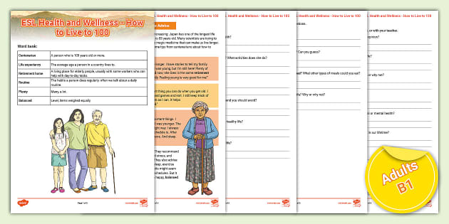 ESL Health and Wellness (teacher made) - Twinkl