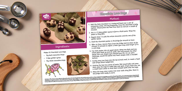 Chocolate Love Bugs Recipe | Twinkl Party (teacher made)