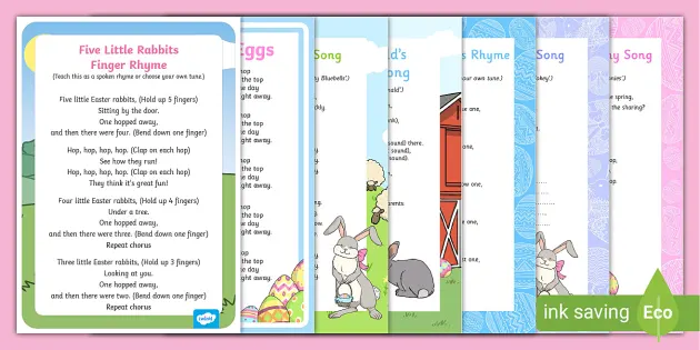 Easter Songs early years - EYFS (teacher made) - Twinkl
