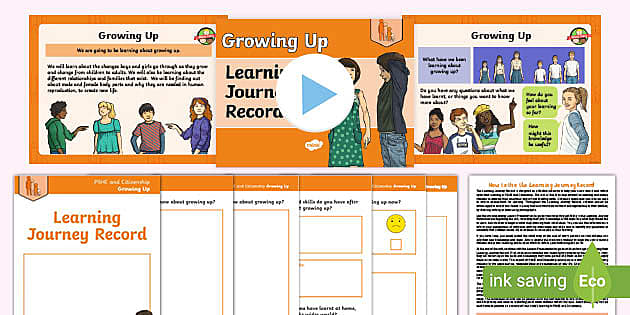 PSHE and Citizenship LKS2 Growing Up Learning Journey Record Resource Pack