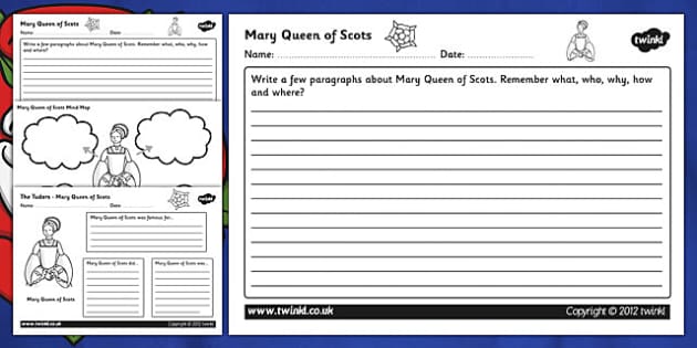 Tudors Mary Queen of Scots Worksheets