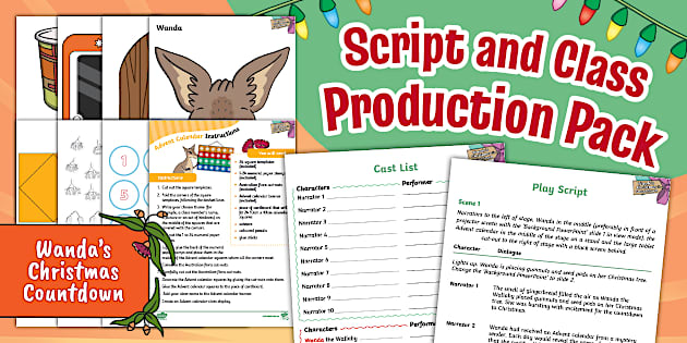 Wanda's Christmas Countdown Script and Class Production Pack