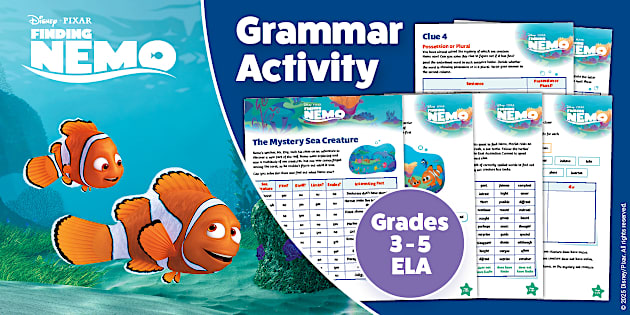 Finding Nemo: Grammar Mystery for 3rd-5th Grade - Twinkl