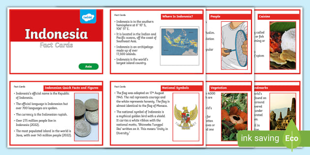 KS2 Indonesia Fact Cards - Twinkl