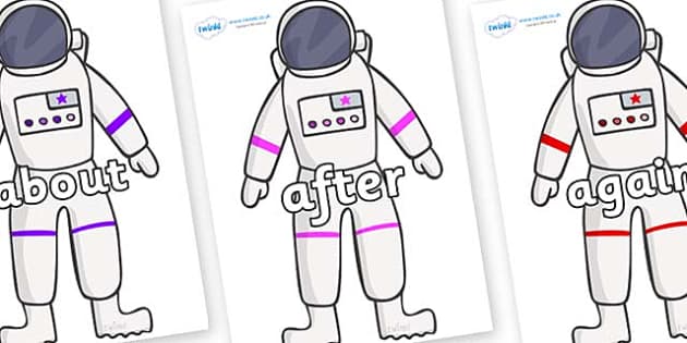 FREE! - KS1 Keywords on Astronaut (teacher made) - Twinkl