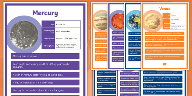 The Solar System: Planets Display Posters (teacher made)