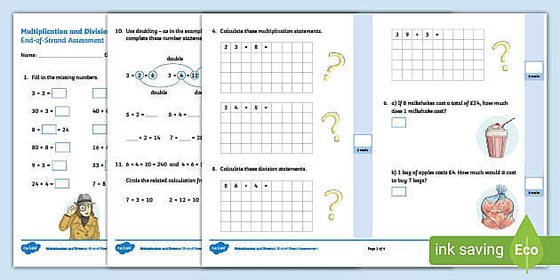 👉 Year 3 Multiplication and Division End-of-Strand Assessment