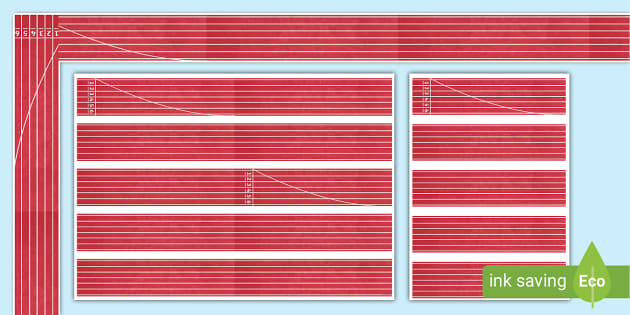 Running Track Display Borders - KS2 - Race - Athletics - PE