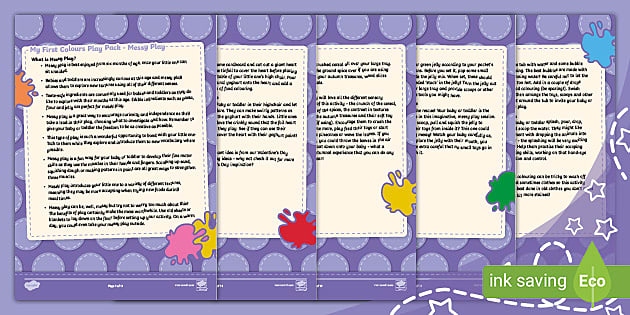 My First Colours Play Pack - Messy Play - Twinkl My First Colours Play Pack - Messy Play - Twinkl