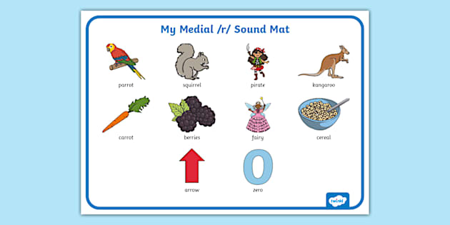 r Medial Words Sound Mat - Speech Pathology (teacher made)