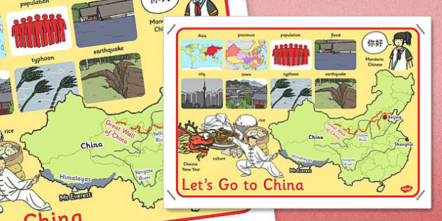 Let's Go to China Large Display Poster - Twinkl